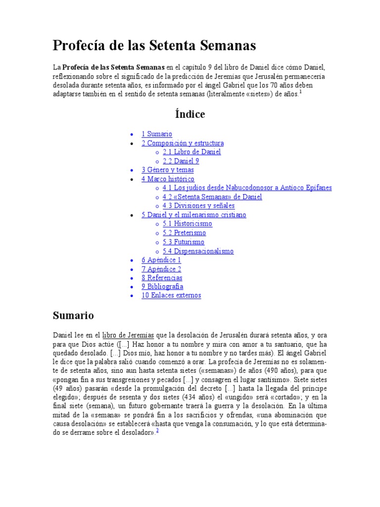 Profecía de Daniel: Setenta Semanas | PDF | Religión y creencia | Biblia