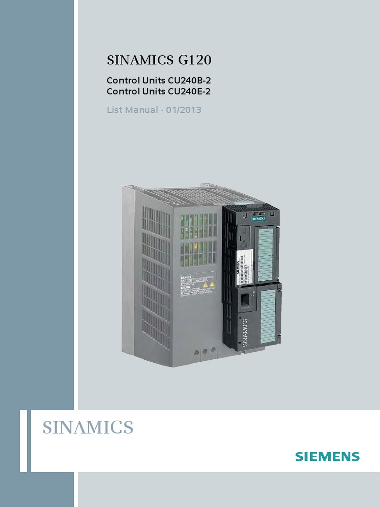 Sinamics g120 List Manual Cu240b-2 Cu240e-2 fw4 6 Version 01-2013 | PDF ...