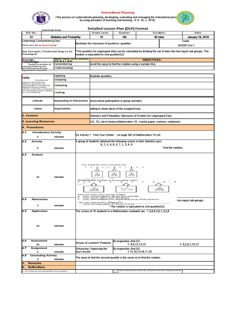 QA Math 10 4thQ | PDF | Statistics | Learning