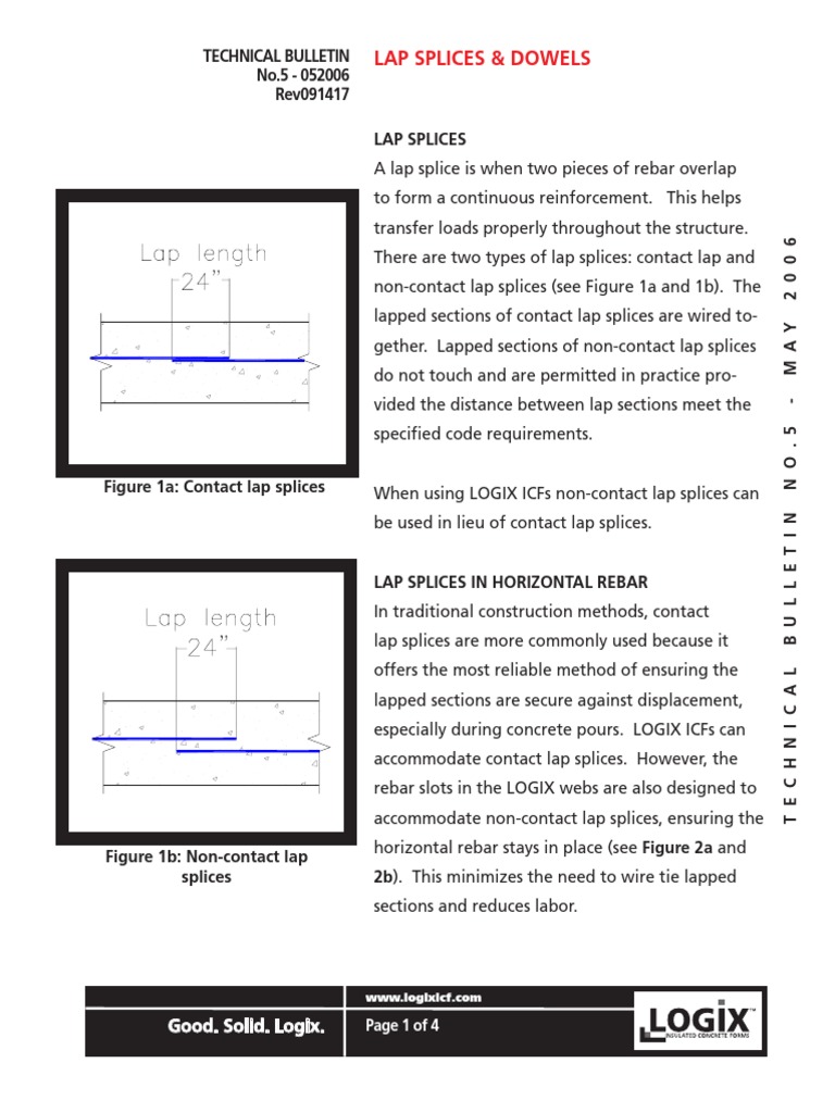 Lap Splices and Dowels TB5 091417 | PDF | Structural Engineering ...