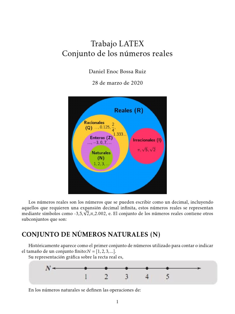 Trabajo Latex | PDF | Números | División (Matemáticas)