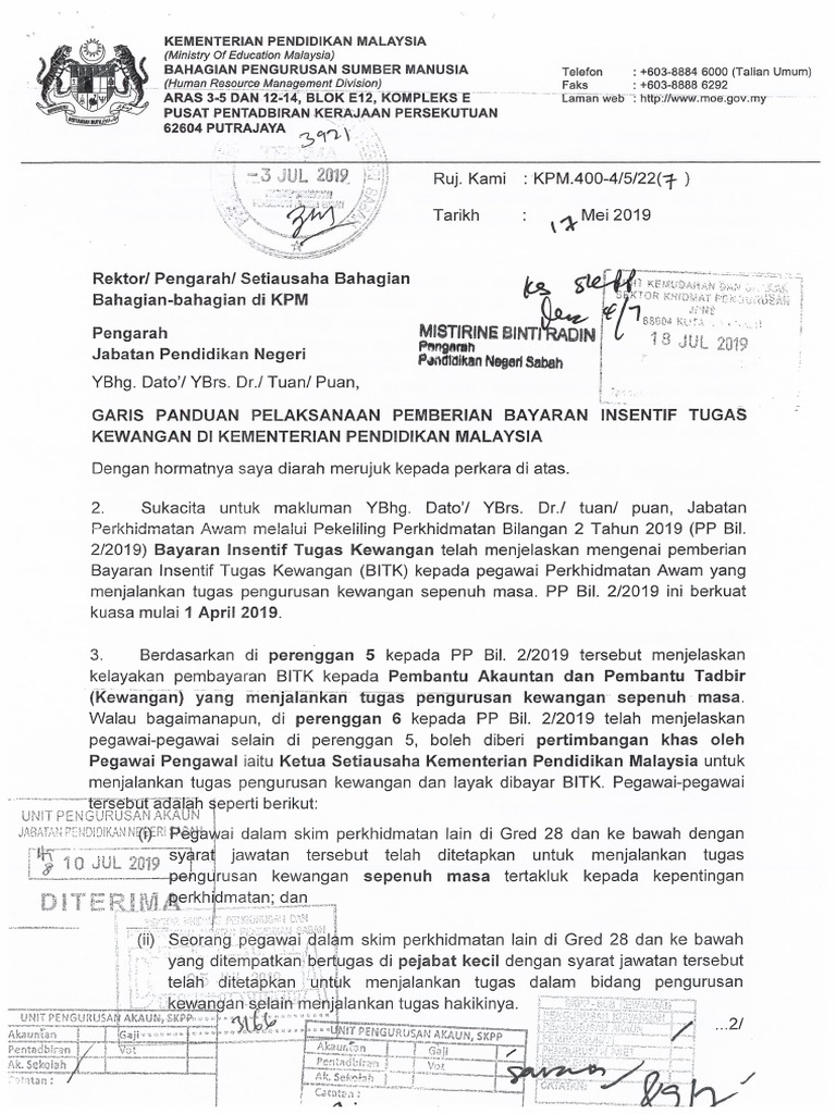 3 BITK Surat KPM | PDF