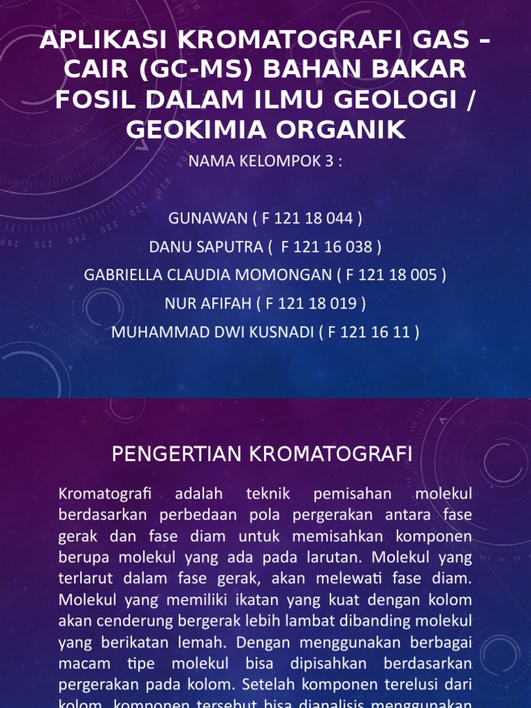 Aplikasi Kromatografi Gas - Cair (GC-MS) Bahan Bakar Fosil Dalam Ilmu ...