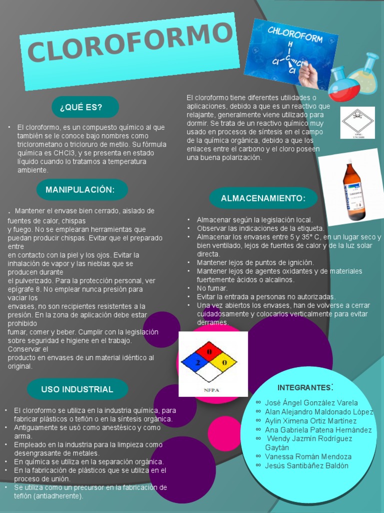 Usos y almacenamiento del cloroformo | PDF | Cloroformo | Compuestos ...