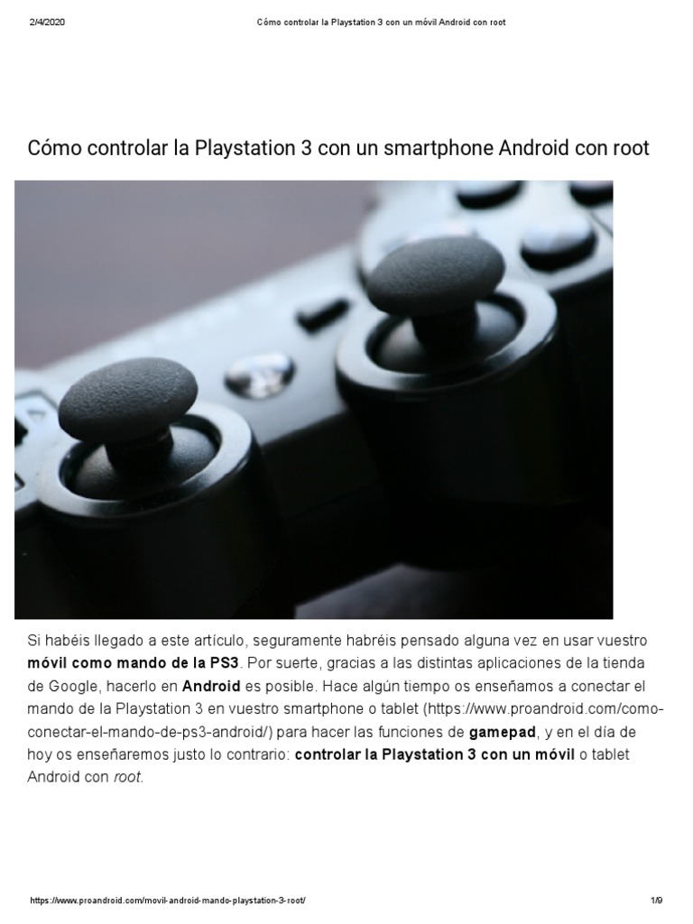 Cómo Controlar La Playstation 3 Con Un Móvil Android Con Root | PDF | Playstation 3 | Android ...