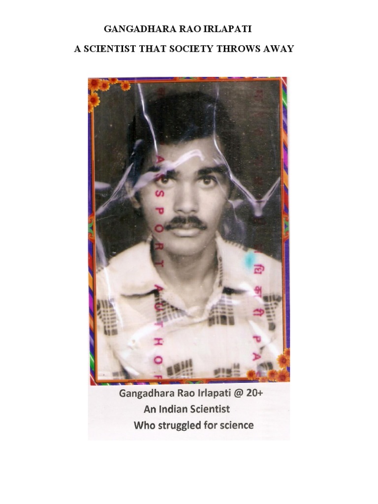 3.gangadhara Rao Irlapati-A Scientist That Society Throws Away ...