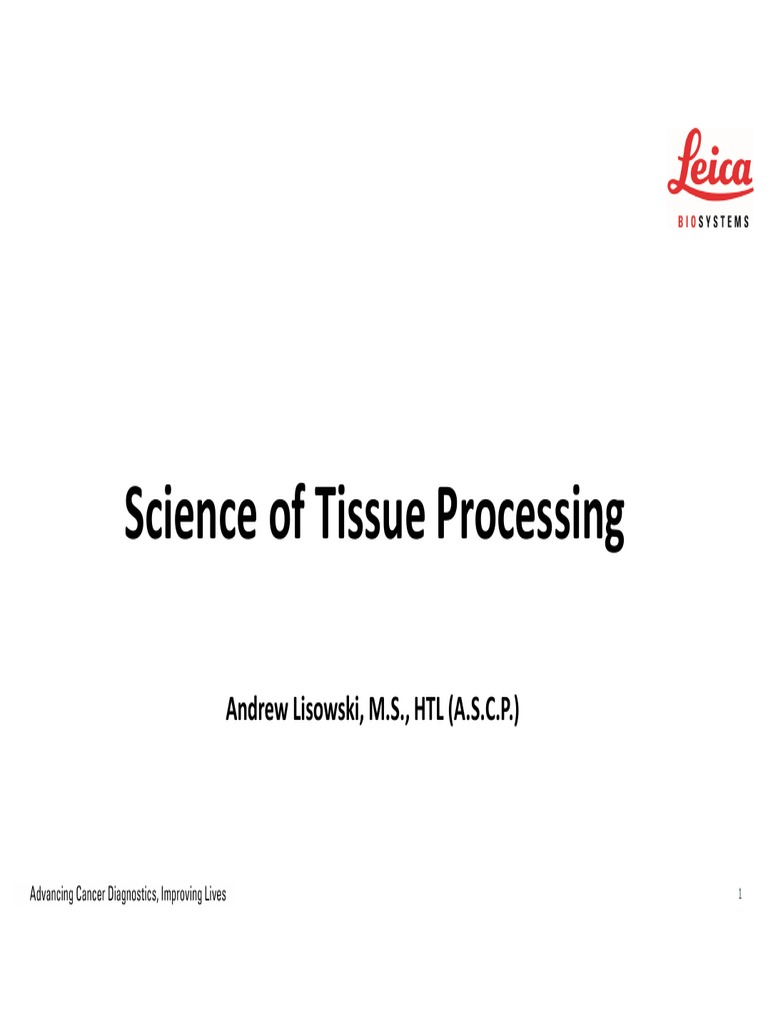 Rev A Science of Tissue Processing PDF | PDF | Fixation (Histology ...
