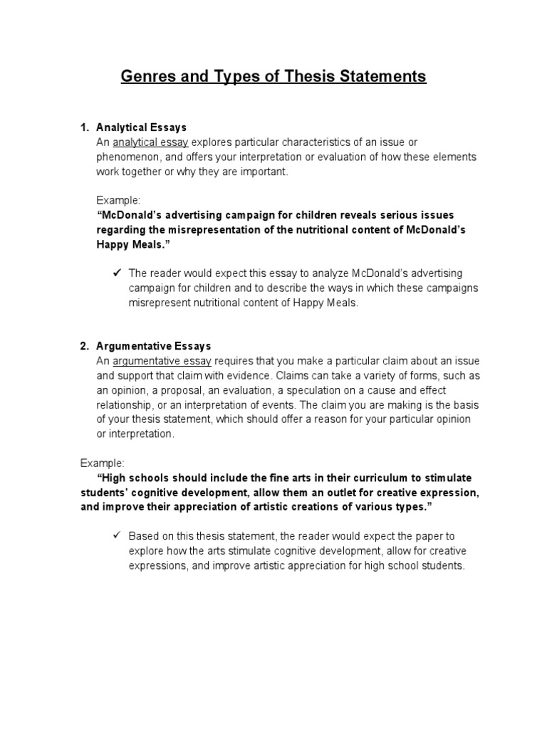 Thesis Statement 2 | PDF | Essays | Narrative
