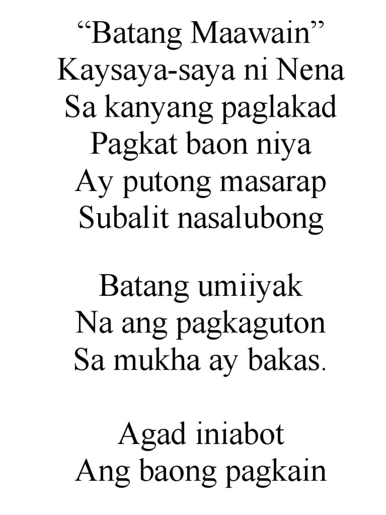 Batang Maawain | PDF