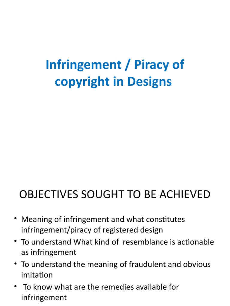 Designs - Infringment | Download Free PDF | Copyright Infringement ...