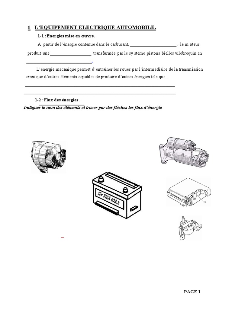 Électricité Automobile : Bases et Schémas | PDF | Fusible (électricité ...