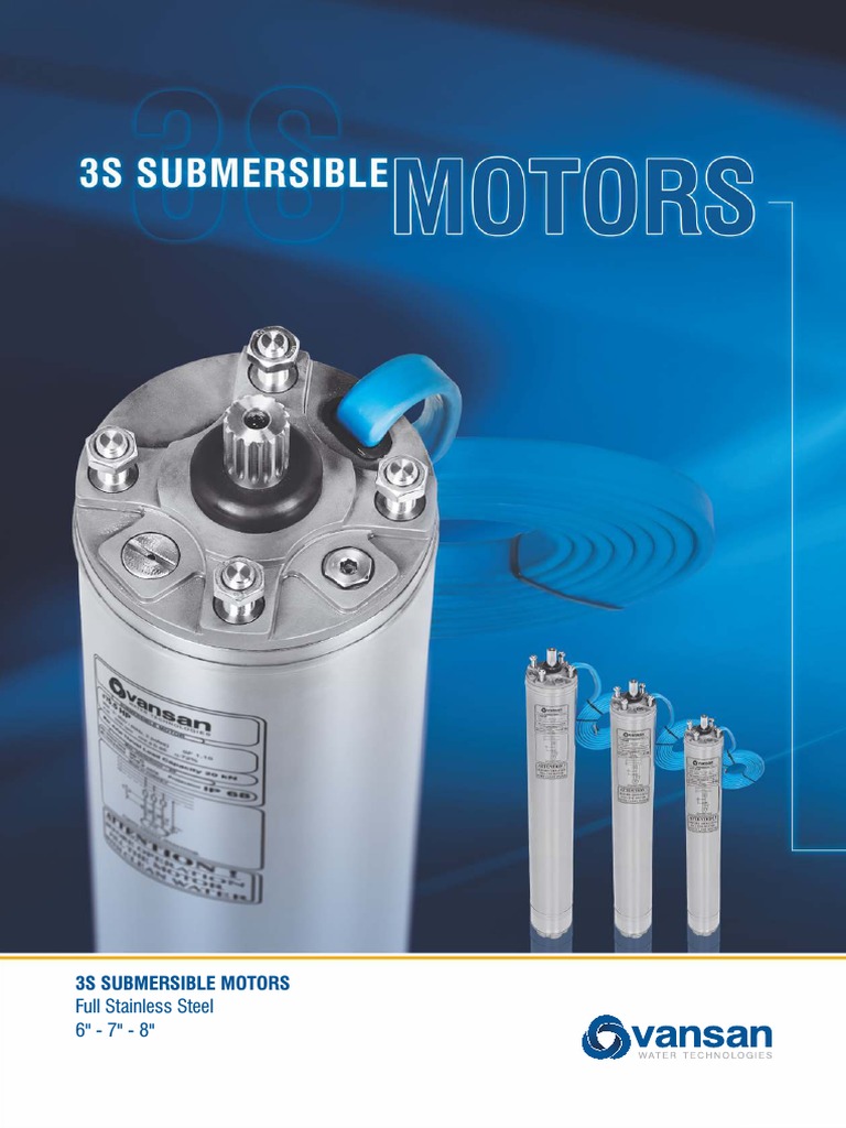 Vansan 3S Submersible Motors Overview | PDF | Electric Motor | Bearing ...