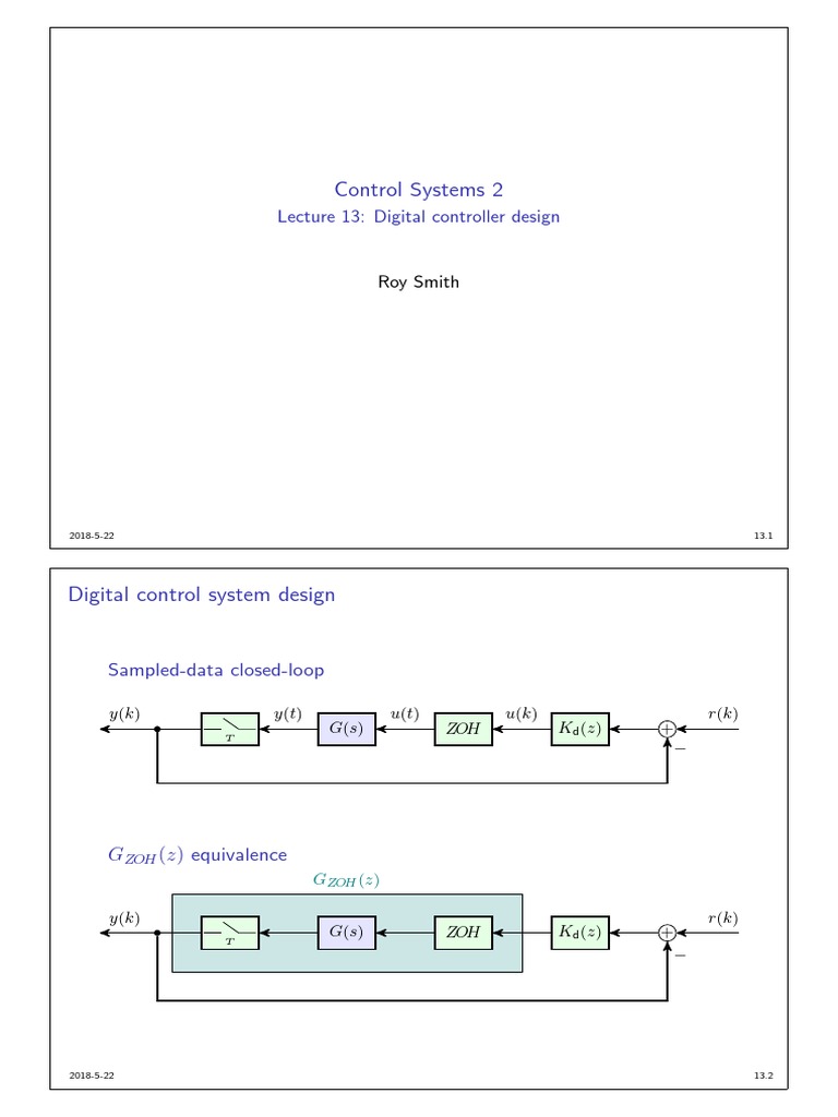 13 - Digital Controller Design | PDF | Algorithms | Digital Signal Processing