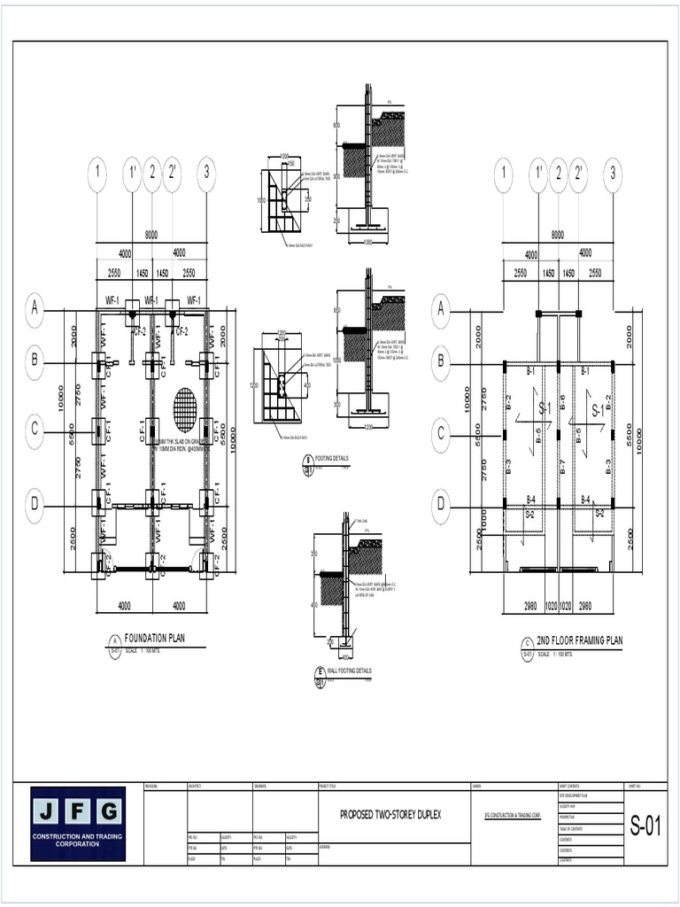 Duplex Structural Plan | Download Free PDF | Architectural Design ...