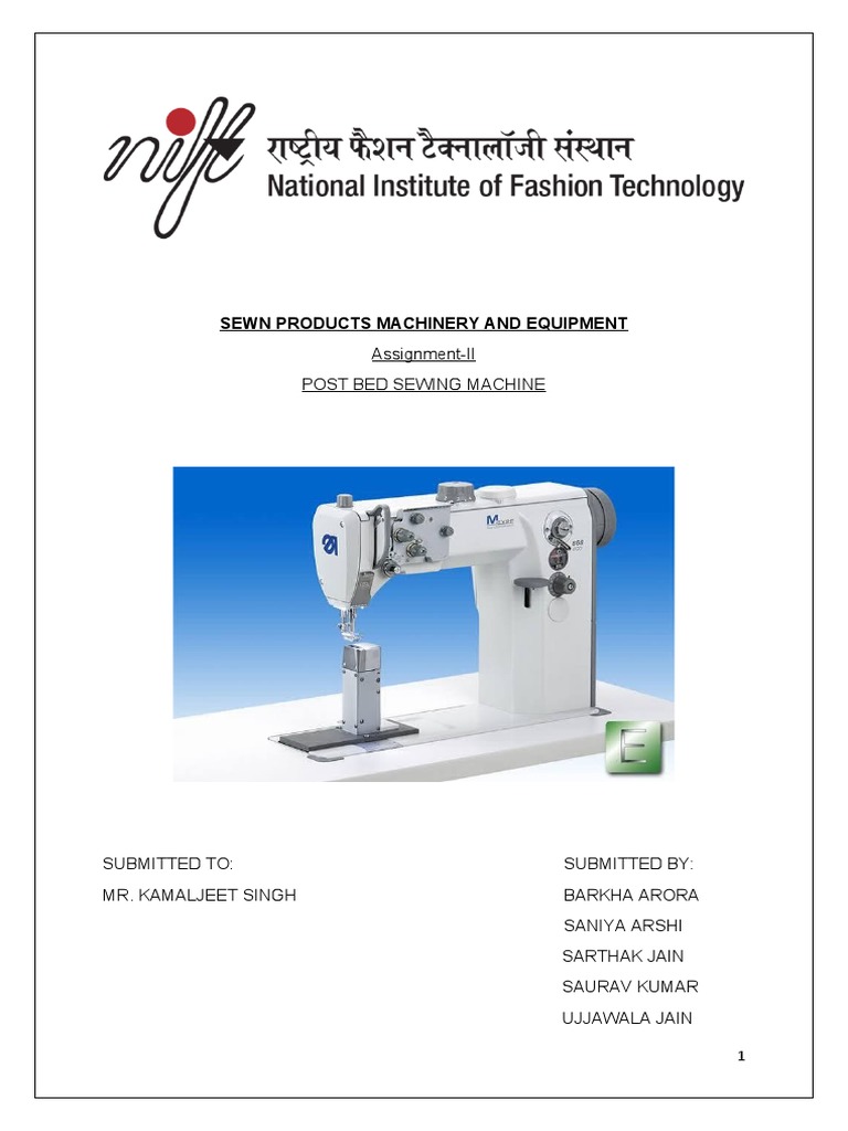 SEWN PRODUCTS MACHINERY AND EQUIPMENT Model | Download Free PDF ...