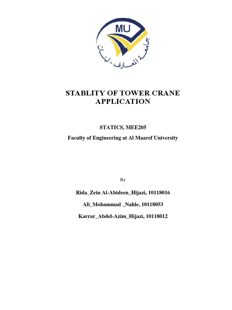 Crane Stability Application Pdf Pdf Crane Machine Mechanical
