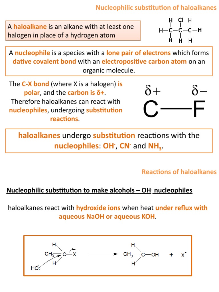 Reactions of Haloalkanes | PDF | Hydroxide | Atoms