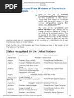 List of Current Heads of State and Government - Wikipedia | PDF | Heads ...