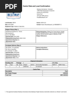 Rate Confirmation Sheet: 6214737 Bol: BIL Order # | PDF | Cargo ...