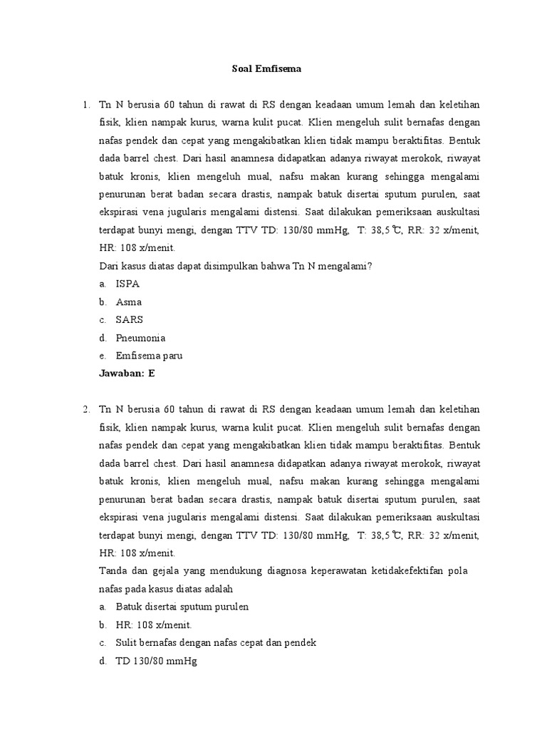 Soal Emfisema | PDF