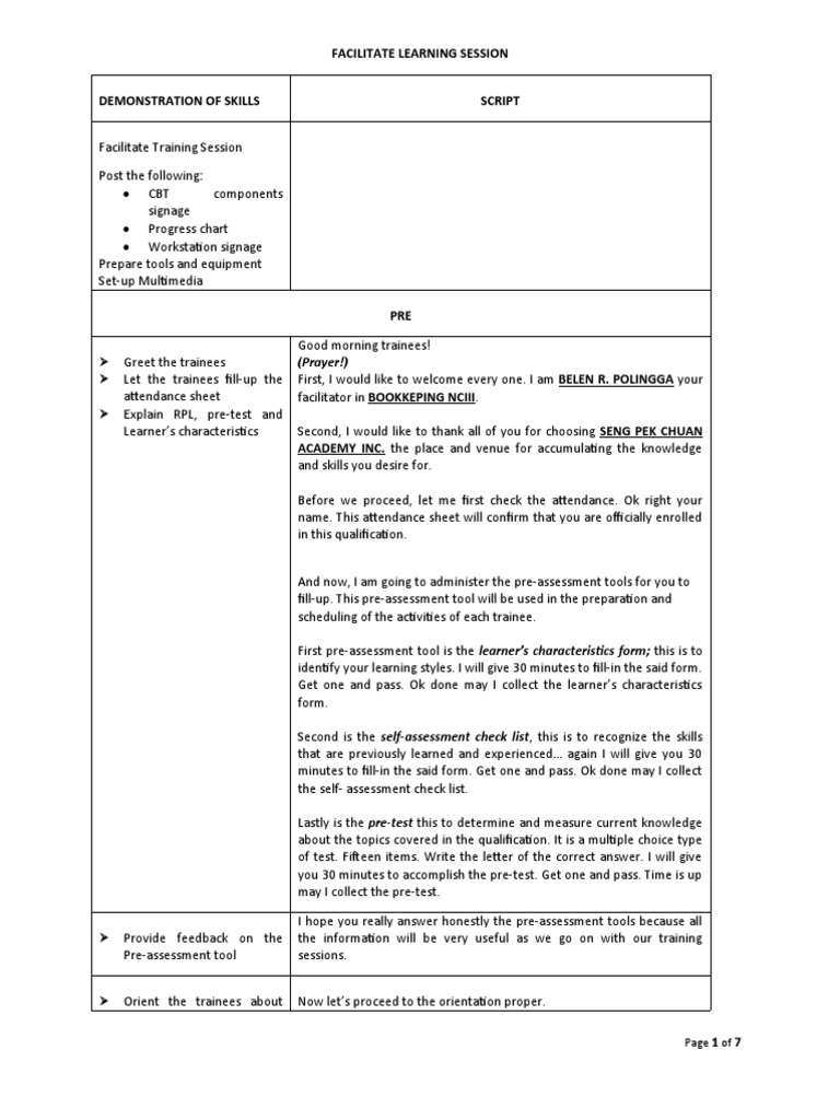 SCRIPT For FLS | PDF | Test (Assessment) | Multiple Choice