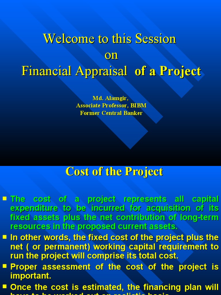 Financial Appraisal of Project | PDF | Net Present Value | Internal ...