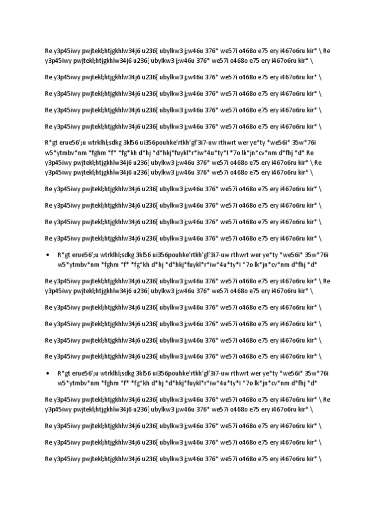 Repeated text document | PDF