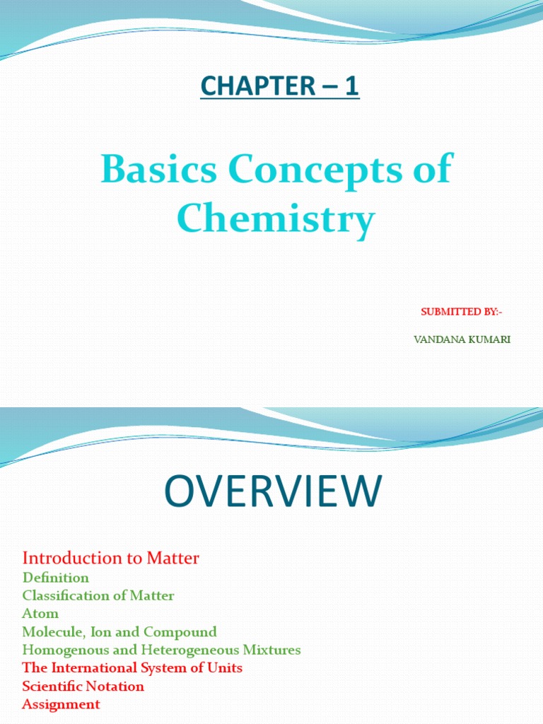 Vandana Basic Concepts of Chemistry | PDF | Matter | Mixture