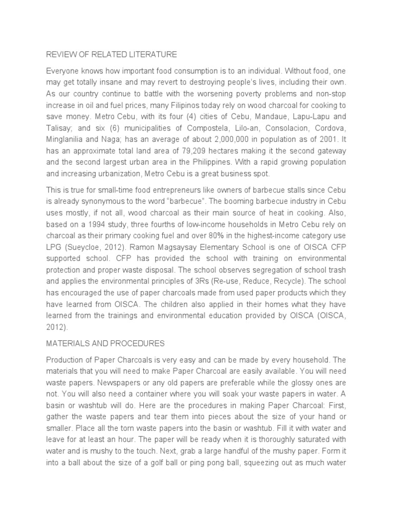 Review of Related Literature | PDF | Sustainable Development | Materials