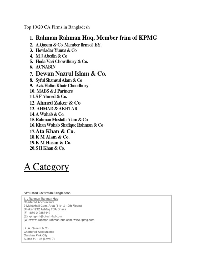 Top 10 To 20 CA Firm | PDF | Bengal | South Asia