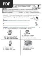 Evaluacion Acumulativa-Español - Grado Primero | PDF