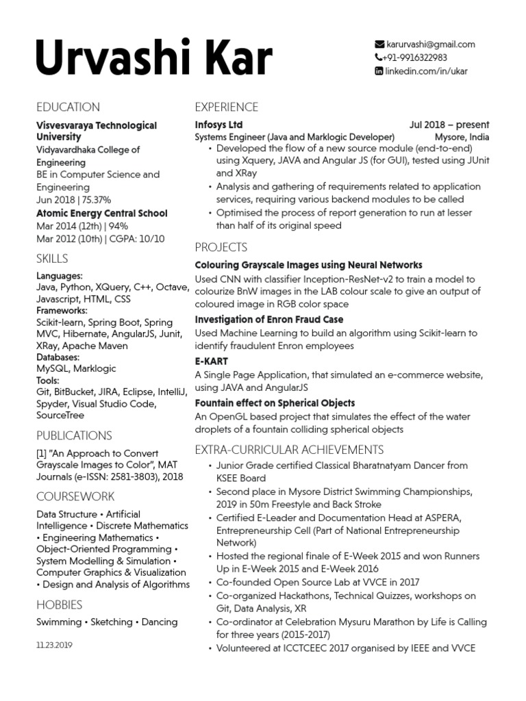 Urvashi Resume | PDF | Angular Js | Areas Of Computer Science