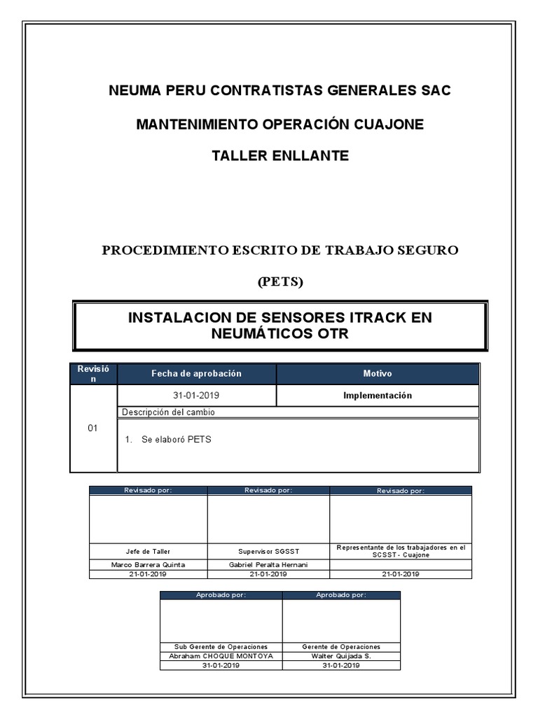 Np-Pets-43 Instalacion de Sensores Itrack | PDF | Neumático | Bienes manufacturados