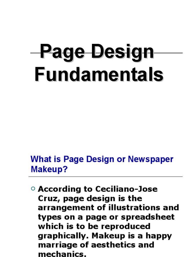 Presentation For Layout | PDF | Page Layout | Typefaces