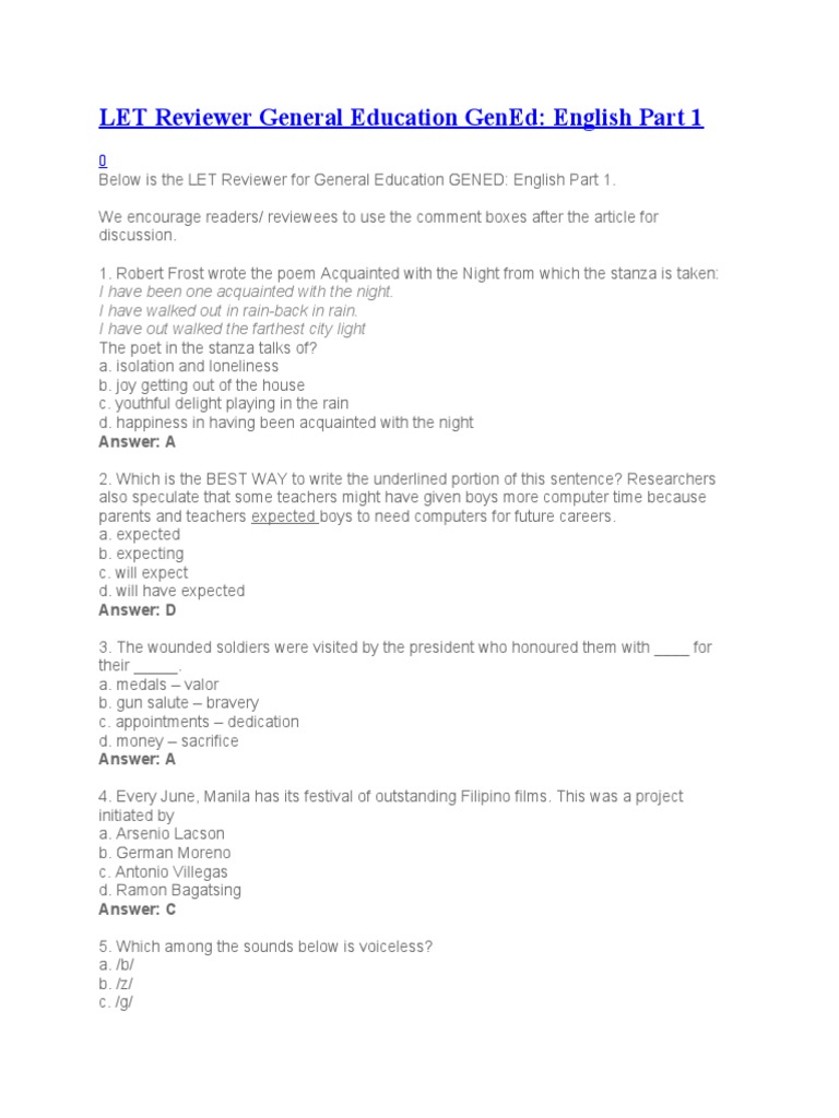 LET General Education Reviewer 2025 | PDF | Atmosphere | Earthquakes