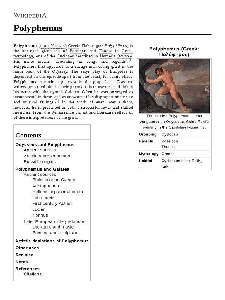 Polyphemus PDF | PDF