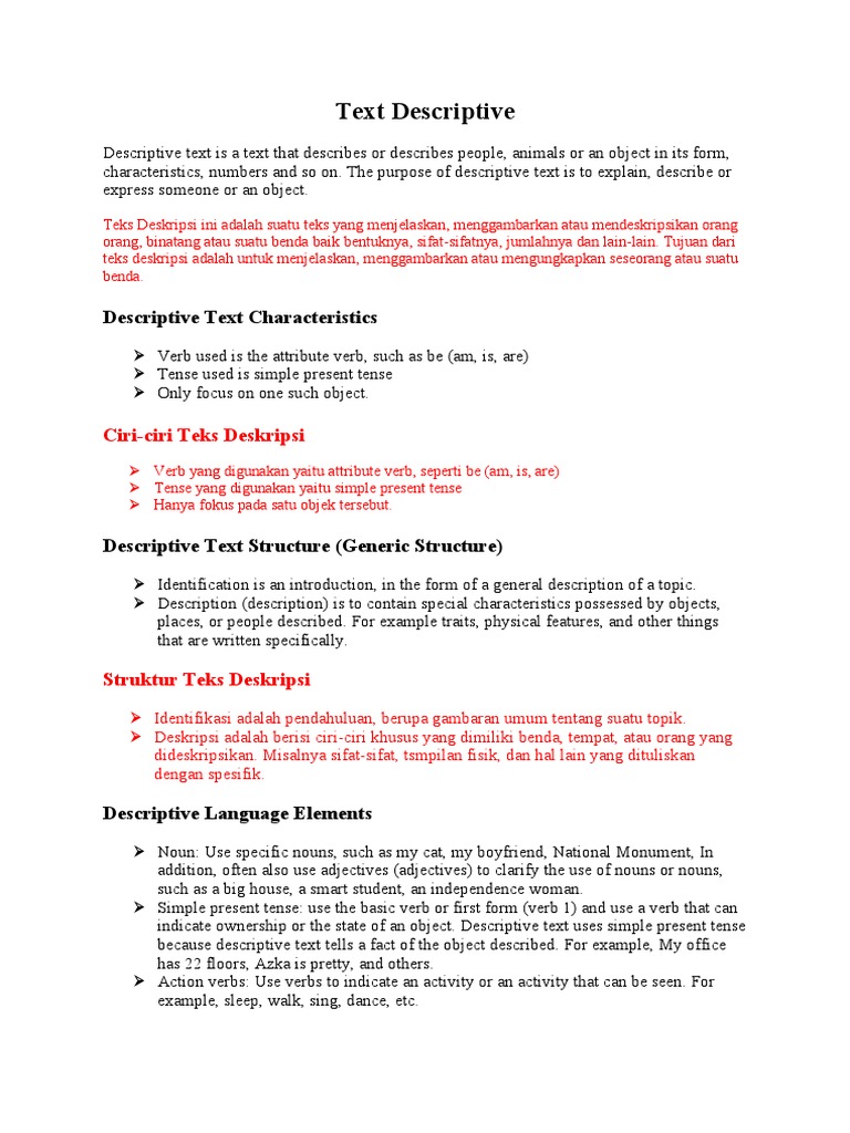 Text Descriptive | PDF | Verb | Noun