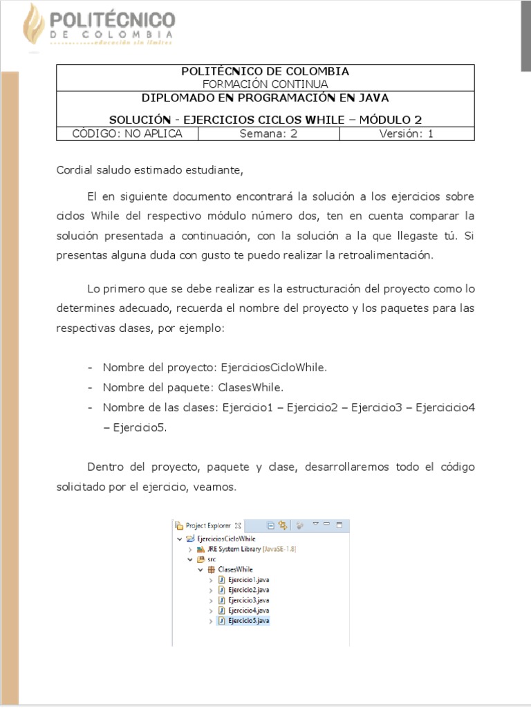 Módulo 2 - Solución - Ejercicios Ciclo While | PDF