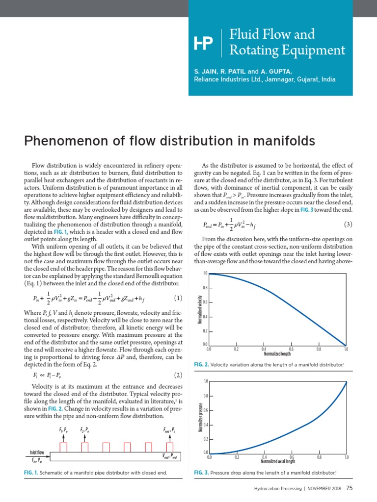 Manifold Flow Distribution Insights | PDF | Fluid Dynamics | Natural Gas