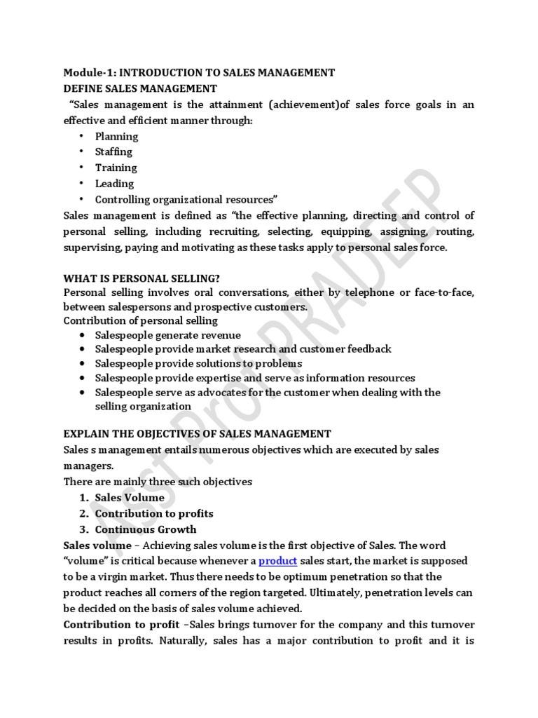Sales Management | PDF | Sales | Customer Relationship Management