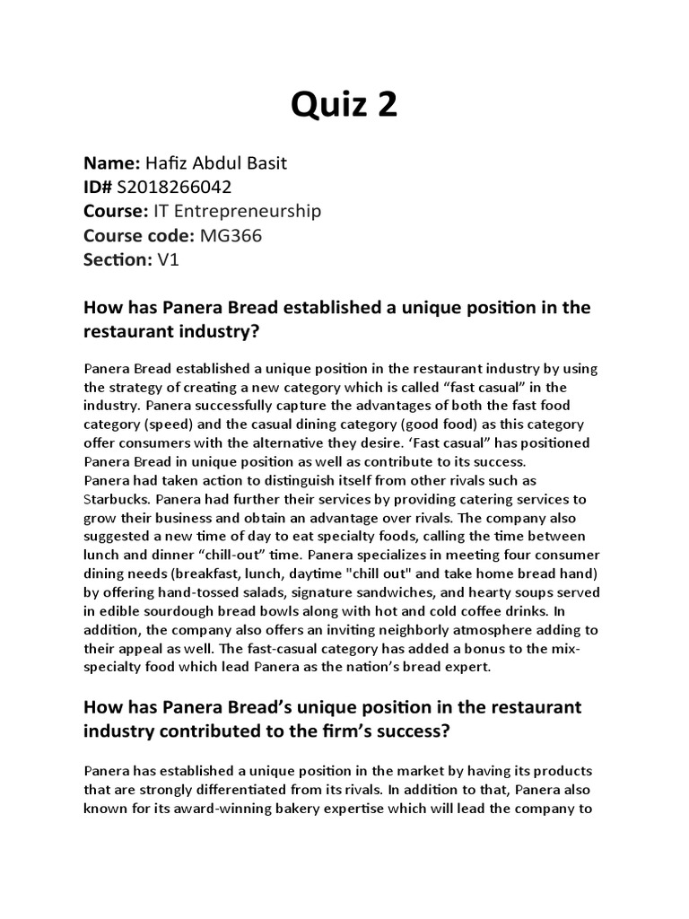 Panera Bread | Download Free PDF | Competition | Brand