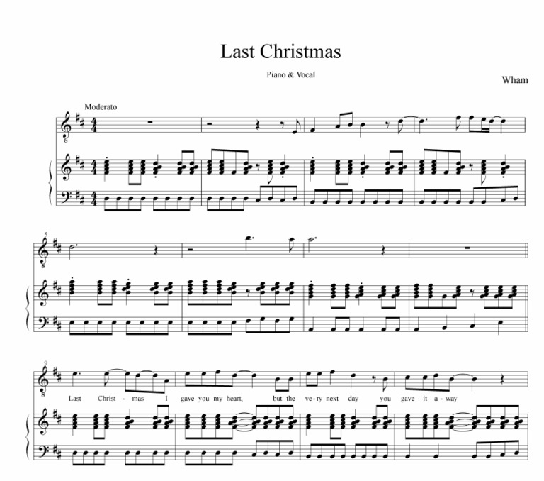 Last Christmas Noten Sheet Music PDF | PDF
