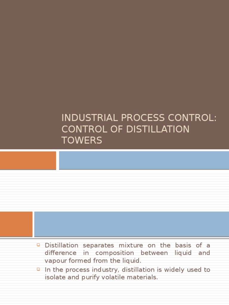 Instrumentation and Control of Distillation Towers | PDF | Distillation ...