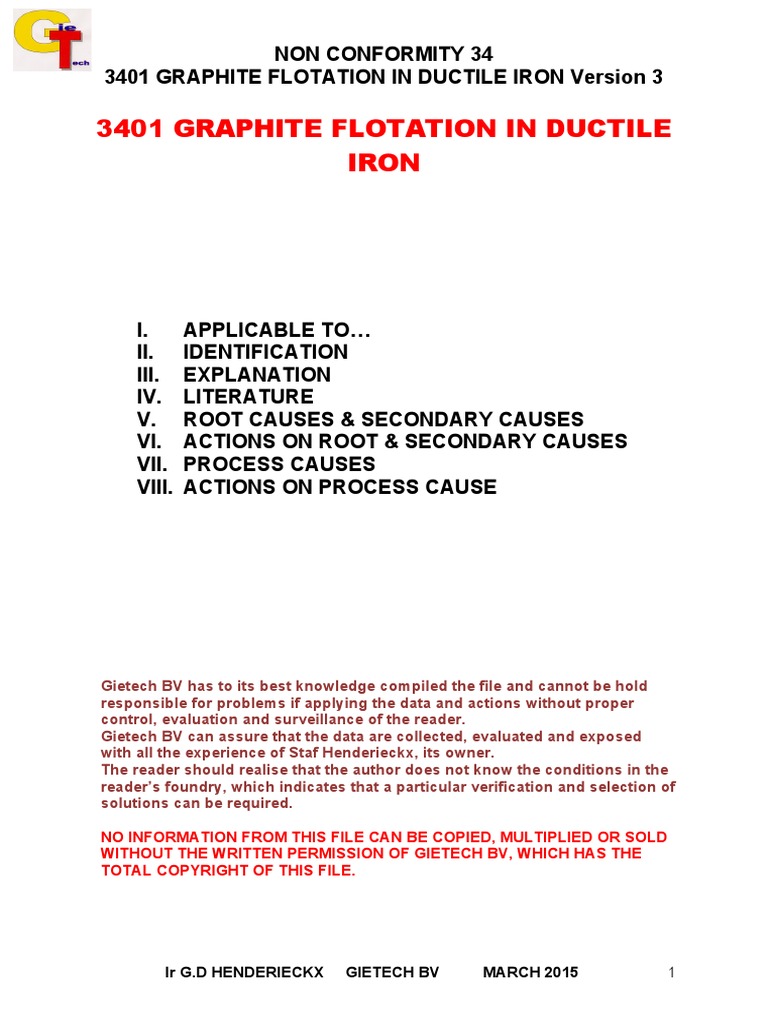NC 3401 Graphite Flotation in Ductile Iron v3 | PDF | Thermal Analysis ...