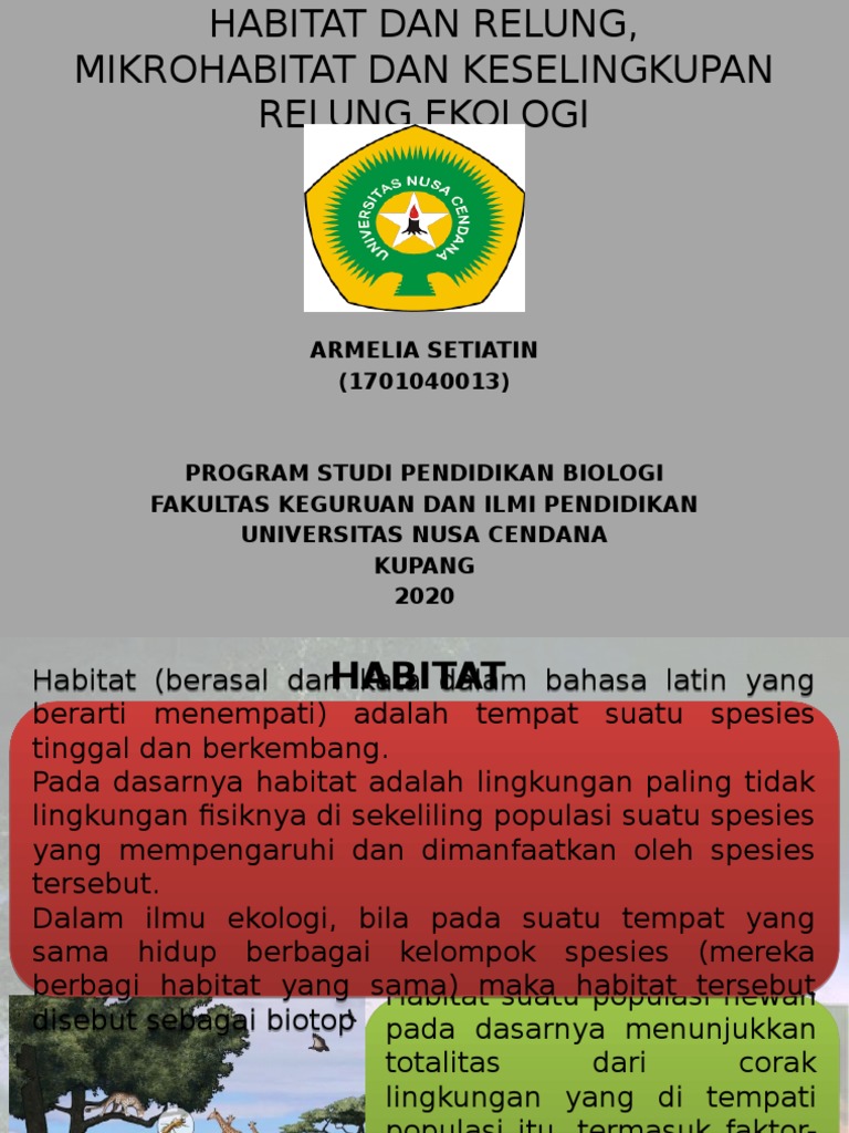 Habitat Dan Relung, Mikrohabitat Dan Keselingkupan Relung | PDF