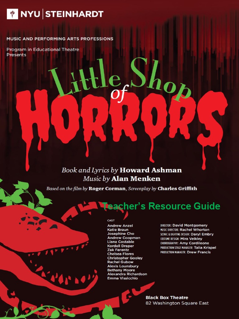Little Shop of Horrors Resource Guide | PDF | Puppetry | Dorothy Gale