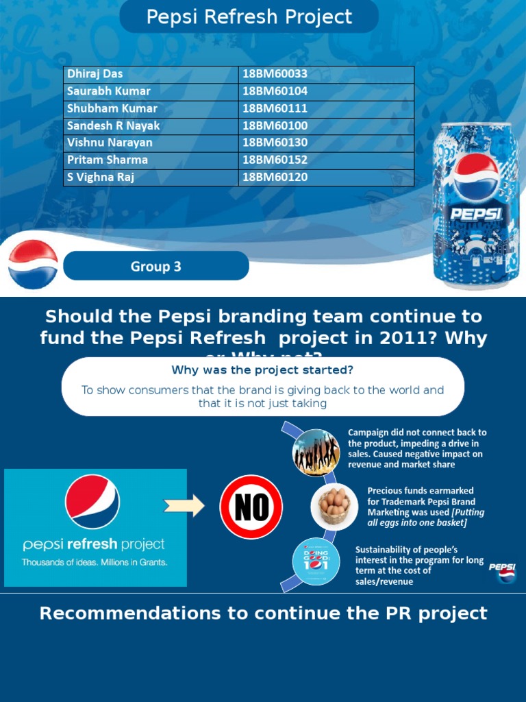 Pepsi Refresh Project Group3 | PDF | Pepsi | Brand
