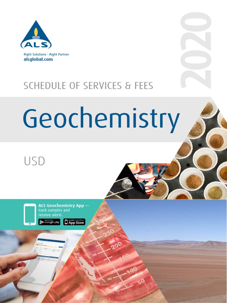 ALS Geochemistry Fee Schedule USD | PDF | Barcode | Density