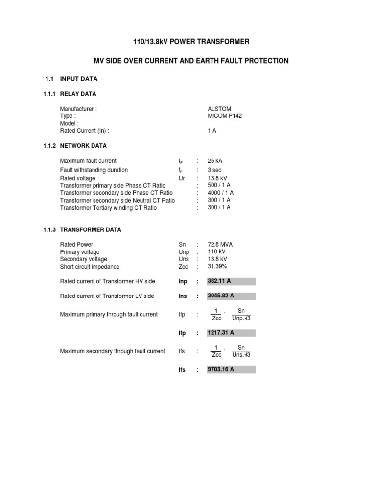 Relay Settings | PDF | Transformer | Electronic Engineering