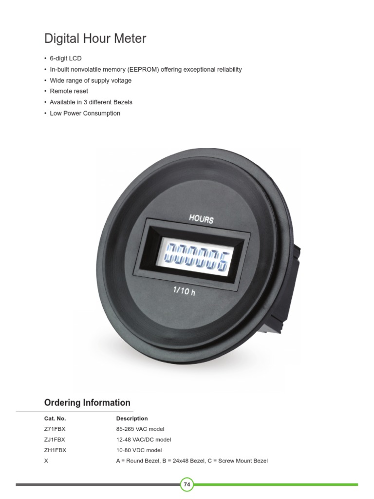 Digital Hour Meter 1 | PDF | Electromagnetic Compatibility | Physical ...